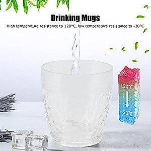 MANMAOHE 300ml Plastic Tumblers Plastic Glasses Unbreakable Plastic Cups Plastic Drinking Glasses Tumbler for Party Kitchen Home Party(Transparent)