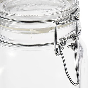Bormioli Rocco Fido Storage Jar-Wire Bail-1 L-1 Pack, 1 liter, Clear