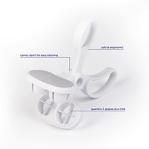 Ubbi Grape Cutter for Kids, Fruit and Vegetable Slicer, Safe and Easy to Use