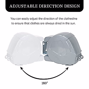 ZOES HOMEWARE Retractable Clothesline Heavy Duty Retracting Clothes Line Outdoor and Indoor with Durable ABS Shell and 2x49 Feet Extruded PVC Line,with Lock to Prevent Sagging Gray