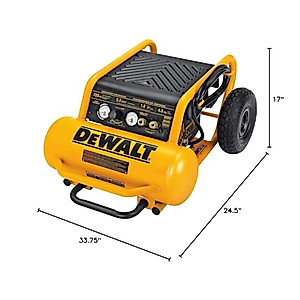 Dewalt D55146 1.6 Hp Continuous 200 Psi, 4.5 Gallon Compressor, 17" x 33.75" x 24.5"