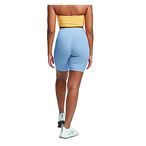 Champion Everyday Stretch, Women’s Cotton Bike Shorts, 7" Inseam, Wildflower Pale Blue, Small