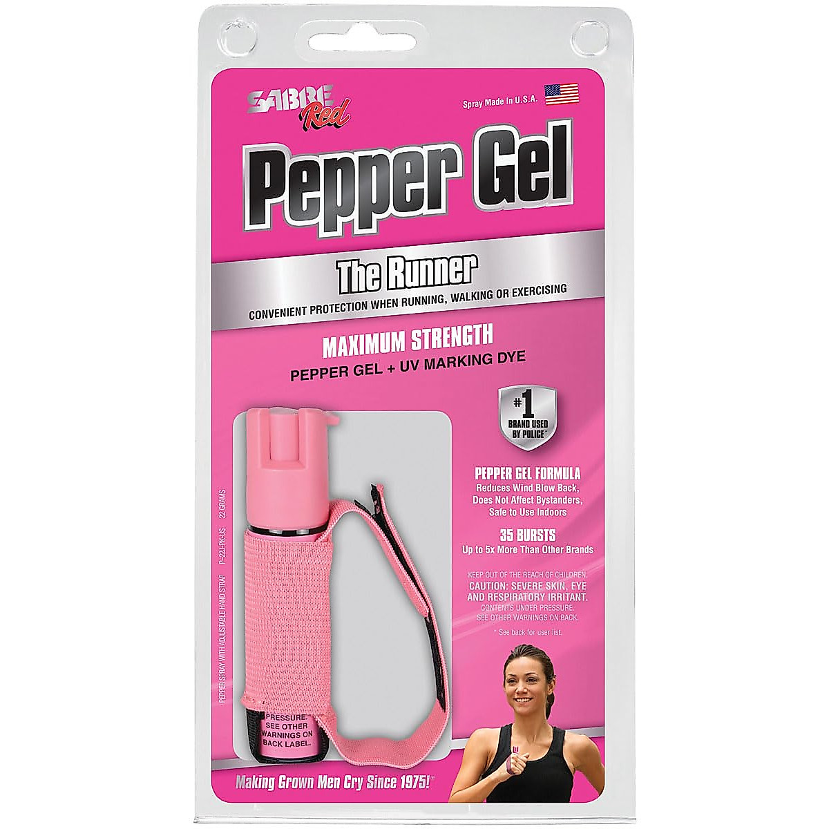Sabre Maximum Strength Red Pepper Gel with UV Marking Dye and Adjustable Strap Runner Series