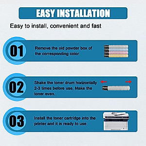 RIOMAN TN514 Toner Cartridge Compatible with Chip Replacement for Konica Minolta High Yield Compatible for Konica Minolta Bizhub C458 C558 C658 Toner Printers Combo Pack
