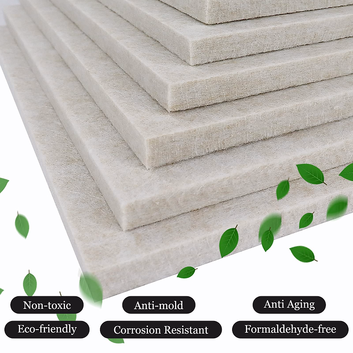 BXI Thickened Sound Absorbing Panels - 12 Pack 12 X 12 X 0.5 Inches Dense Acoustic Panels, Echo Noise Reducing Sound Panels, Tackable Studio Panels for Wall and Ceiling Acoustic Treatment