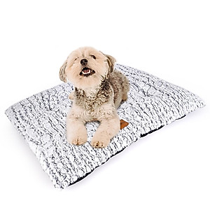ULIGOTA Dog Bed Crate Pad Plush Dog Crate Mat for Small Medium Large Dogs Soft Dog Bed Anti Slip Fulffy Comfy Kennel Pad