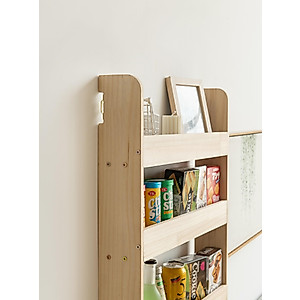 Heehee Solid Wood Bookshelf Bookcase Book Shelf Organizer for Books, Toy Storage Bookshelf Rack Wall for Kids and Adults (Width 31.5in (80CM))