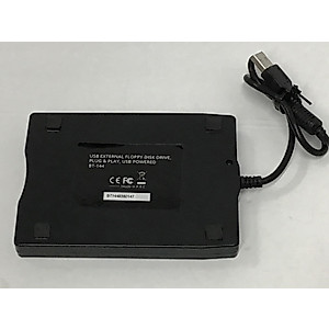 BYTECC BT-144 Slim Black USB External Floppy Disk Drive, Plug & Play, USB Powered