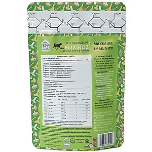 MAXIMUM IMMUNITY >25% β-glucan 100% Mushrooms Fruiting Body Extracts, Veterinarians formulation for Dogs & Cats Immune & Digestive Systems with Turkey tail & >35% β-glucan Reishi extracts.250 SERVINGS