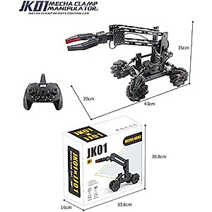 VANLINNY Smart Robot Arm Kit,2-in 1 Science Kits with 4-DOF Robotic Car,Electronic Programming DIY Toy for Kids Ages 8+,Promotes STEM Interest in Science,Technology,Best Birthday Gifts for Boys/Girls.
