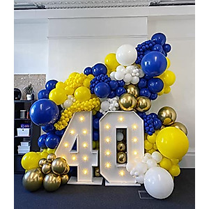 Royal Blue Balloons 100pcs Blue Balloon Garland Arch Kit 5/10/12/18 In Different Sizes Blue Matte Latex Balloon for Baby Shower Birthday Party Wedding Graduation Gender Reveal 4th of July Decorations