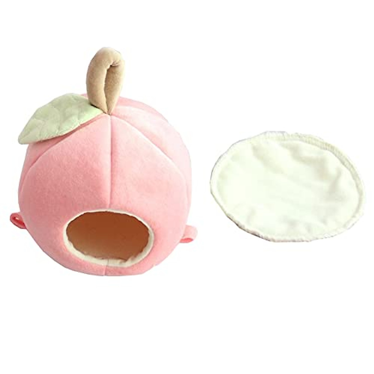 ANIAC Pet Winter Hanging Fruit House Hammock Warm Bed Nest Accessories for Hamster Guinea Pig Hedgehog Chinchilla Hamster and Small Animals (Pink)