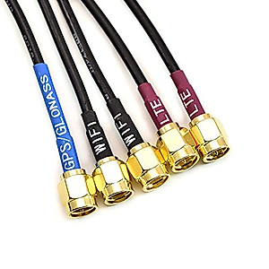 Teltonika PR1KCO28 GNSS/LTE MIMO/Wi-Fi MIMO Antenna Combo; Compatible with RUT241, RUT200, RUT240, RUT951, RUTX09, RUT955,RUT956, RUT950, RUTX11, RUTX14, RUTX12, RUTXR1, RUTX10, and RUT360 Routers