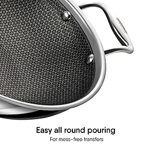 Stahl Artisan Hybrid Triply Non Stick Small Kadai with Lid, Stainless Steel Kadai for Cooking, Triply Kadhai Metal Spatula Friendly, Induction & Gas Stove Compatible, 0.8 L, 16 cm