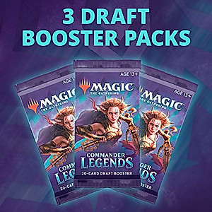Magic: The Gathering Commander Legends 3-Booster Draft Pack | 60 Cards | 2 Legends Per Pack