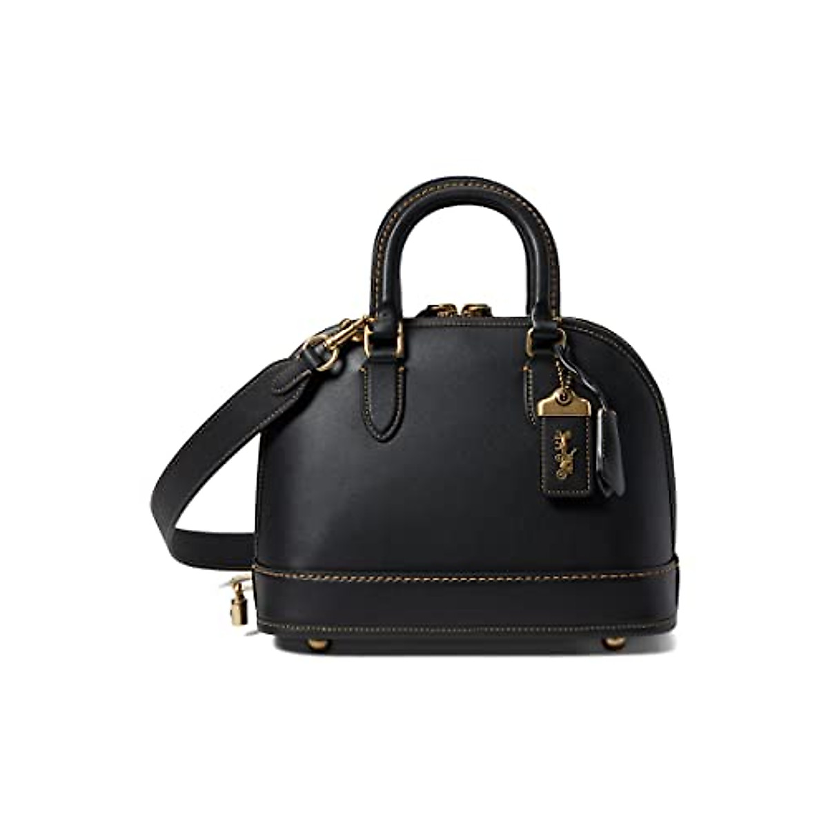 COACH Color-Block Leather Revel Bag Black One Size
