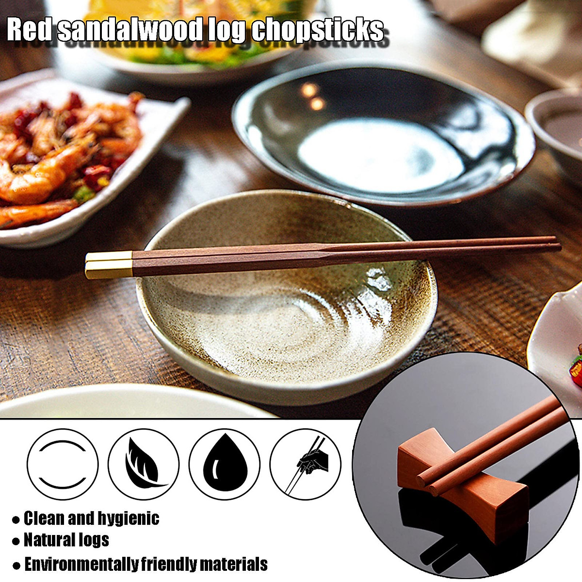 Wooden Chopsticks Reusable Bamboo Chopsticks Small Gift Boxes ，Japanese Korean Chopstick With Case，Cooking Wooden Chopsticks Suitable For Father'S Day, Mother'S Day