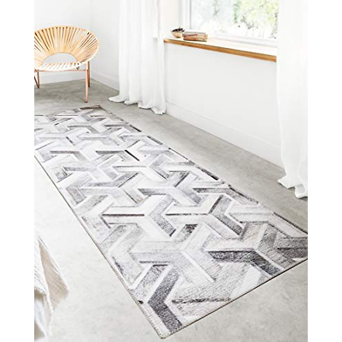 Loloi II Maddox Collection MAD-05 Silver/Ivory, Contemporary 7'-6" x 9'-6" Area Rug
