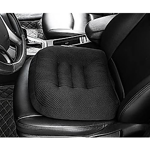 Car Booster Seat Cushion, Car Booster Cushion Office Mat, Car Seat Pad Heightening Height Boost Mat Portable Breathable Mesh, Ideal for Car Office,Home, Used All The Year, Black 15.7x15.7x4.7inch