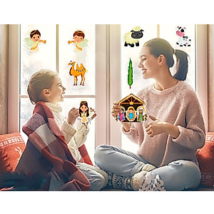 WaaHome Jesus is Born Christian Bulletin Board Decorations Set 38pcs Religious Nativity Scene Cutouts Birth of Jesus Bulletin Board Borders for Kids Christmas Sunday School Classroom Decorations