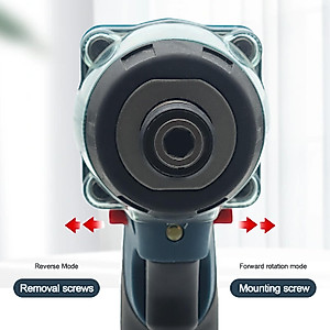 Drill Machine Compatible with Makita 18V Battery Cordless Impact Driver Drill Variable Speed Electric Brushless Drill Power Tool for Drilling Wood Metal & Screwing (No Battery)