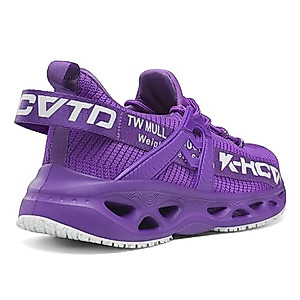 KCVTD Steel Toe Shoes for Women Safety Work Shoes Comfortable Steel Toe Sneakers Puncture Proof Slip on Sneakers Women Purple