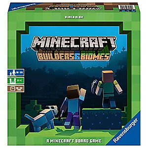 Ravensburger Minecraft: Builders & Biomes Strategy Board Game, 2-4 players, Ages 10 & Up