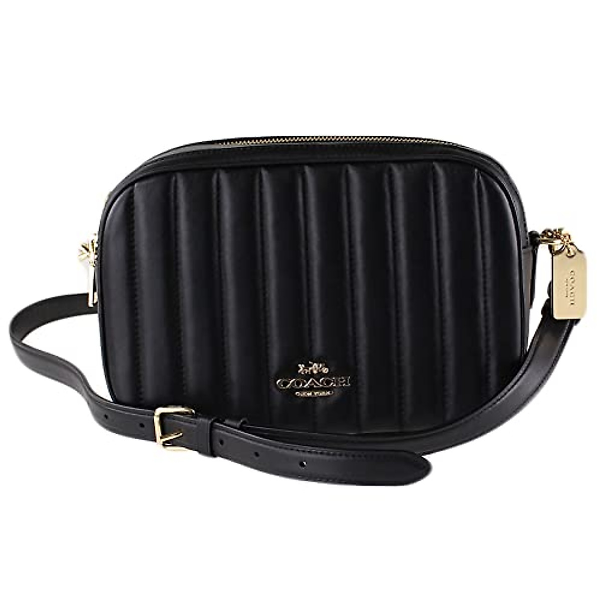 Coach Women's Jes Crossbody Bag With Linear Quilting (Black)