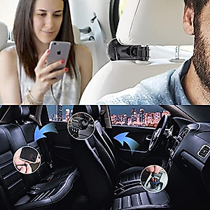 Multi Car Retractable Backseat 3 in 1 Car Charging Station Box Compatible with All Phones | iPhone | Samsung | Android | Share Ride Customer Charging Dock Attach to Headrest