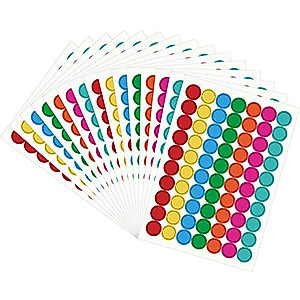 2800PCS Colorful Coding Labels for Student Sticky Color Coding Labels Permanent Small Circle Dot Stickers for Classroom Office