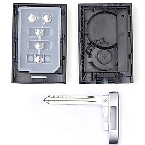 Beefunny Replacement Remote Car Key Shell Case Fob 5 Button for Cadillac CTS STS 2008-2013 M3N5WY7777A (1)