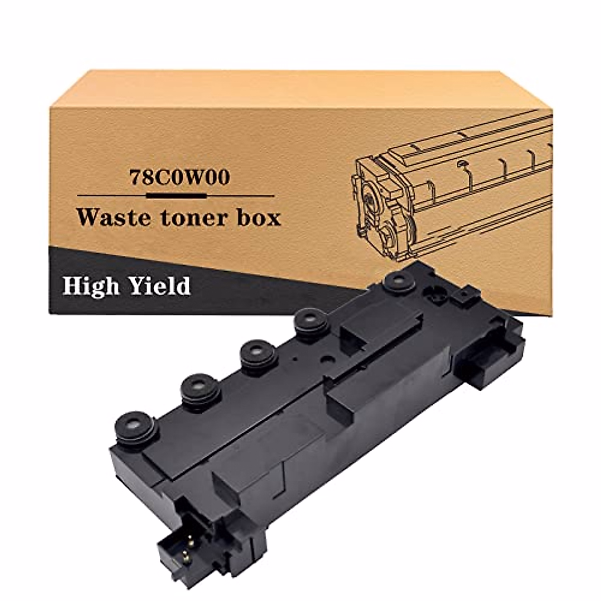 MYSEC Waste Cartridge Compatible 78C0W00 Waste Toner Box Replacement for Lexmark CS321CS421dn CS514 CS421 514 CX421 CX522 CX622 Printers