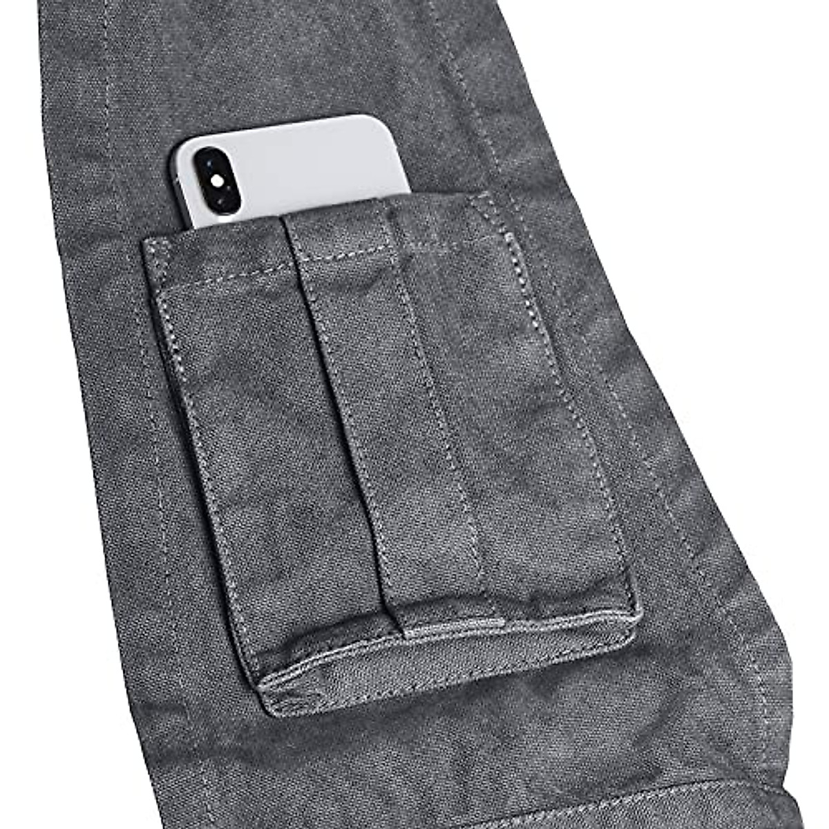 COLONY CO The Farmers Market Bag - Organic Cotton Canvas - Crossbody Sling Design - Cargo Pockets - Comfortable Wide Strap for Easy Carrying - Foldable - Washable - Durable, Strong - Gray - Made