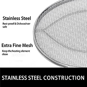 Splatter Shield for Ninja FG551 Foodi,Accessories for Ninja Foodi Smart XL 6-in-1 Indoor Grill,Stainless Steel Splatter Screen for Ninja FG551 Foodi,Dishwasher safe
