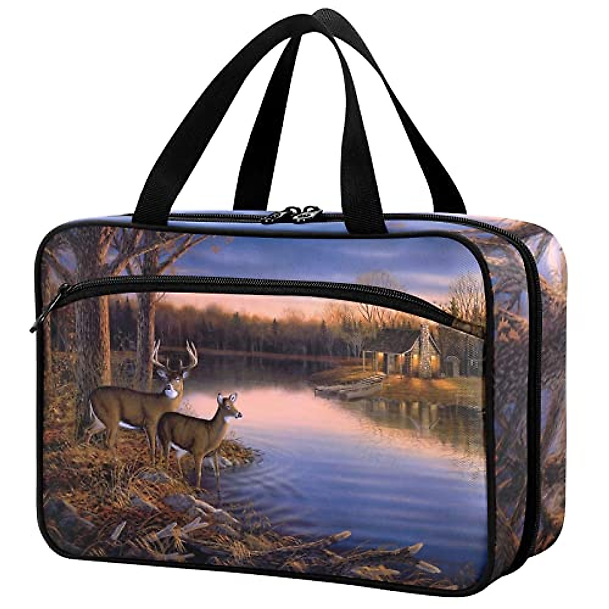 Naanle Medicine Storage Bag Autumn Deer Empty Large Family First Aid Box Pill Bottle Organizer for Home Office Car Outdoor Travel Camping Emergency Medical Supplies