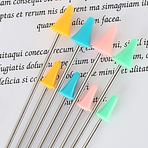 30 Pcs Colorful Knit Knitting Needles Point Protectors 2 Sizes Needle Tip Stoppers for Knitting Craft,Quilting, DIY Art and Sewing