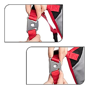 ALIMORDEN Oversize Outdoor Folding Chair Camping Chair Equipment Lounge Chair，Portable， Ultralight Aluminum Rocking Chair, Comfortable Backrest Outdoor Hammock Lounger with Cup Bag， Red