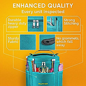 Knitting Bag Yarn Storage - Christmas Gift - Best Durable Canvas Yarn Bag - Yarn Organizer Crochet Bag with Knitting Accessories Case