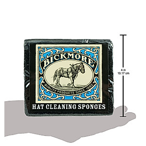 Bickmore Felt Hat Cleaning Sponge - Perfect for Western, Cowboy, Cowgirl Hats & More Black