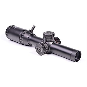 Hammers Lightweight Lever Action Rifle Scope 1-4x20 w/Illuminated Etched Glass Hog Pig Reticle 1inch Tube Weaver Rings Finger Adjustable Lockable Turret Screw Speed Lever