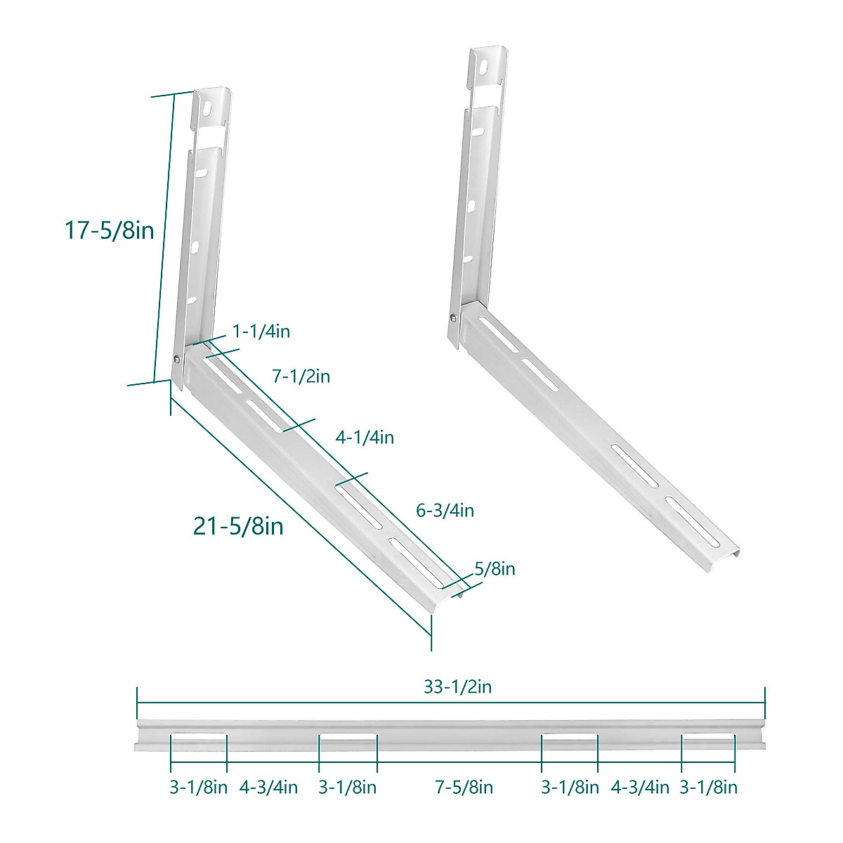 Daisypower Outdoor Wall Mounting Bracket for Ductless Mini Split Air Conditioner Heat Pump Systems, Support Up to 9000-36000 Btu Condenser