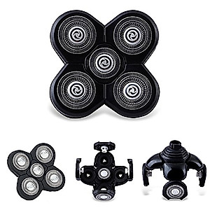 5 in 1 Razor Replacement Blade, Electric Shaver Washable Dry and Wet 5D Rotary Shaver Blade, Men Ultra Comfort Light Weight for Travel Home