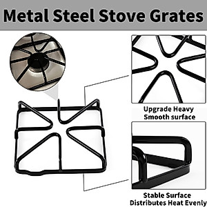 WB31X20643 Grate Replacement Parts For GE Burner Grate Kenmore Hotpoint Stove Parts General Electric Gas Range Parts Stove Surface Top Grate Metal Steel Rack 4 Pieces