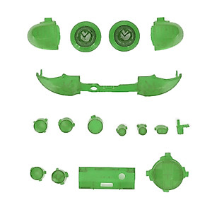 Replacement Full Set Bumper Buttons Compatible with Series X Series S Controller, Controller LB RB LT RT Bumper Buttons Repair Kit, Gamepad(Green)