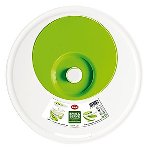 Snips Spin, Drain & Serve Salad Spinner 5 Quart, Green
