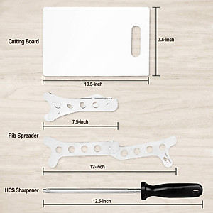 Mossy Oak Hunting Field Dressing Kit - 10 Piece Portable Butcher Game Processing Set with Storage Case, for Deer Hunting, Fishing, Camping, Survival