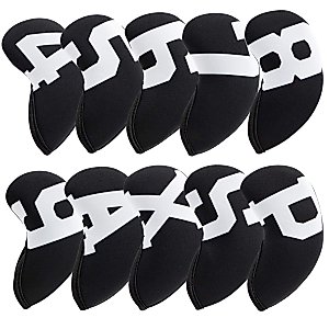 Golf Iron Covers,Golf Iron Head Covers with Colorful Number Neoprene Golf Iron Covers Set,Golf Club Head Covers for Iron Set Fit All Brands Golf Iron Headcovers 4/10pcs