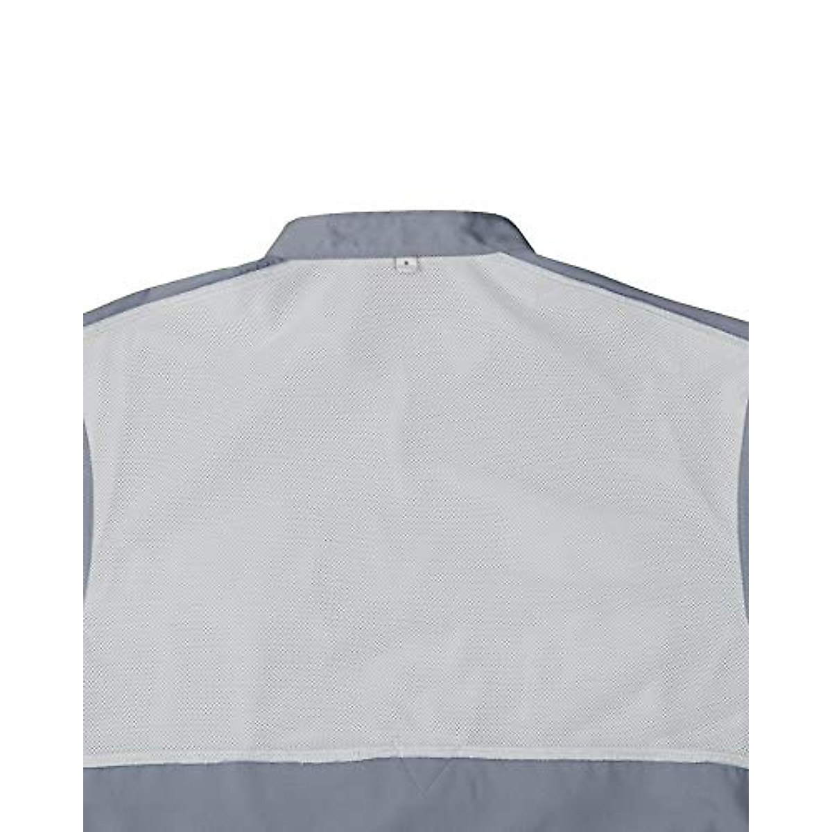 Alimens & Gentle Men's Short Sleeve UPF 40 Sun Protection Wicking Fabric Outdoor Fishing Shirt, Grey, Large