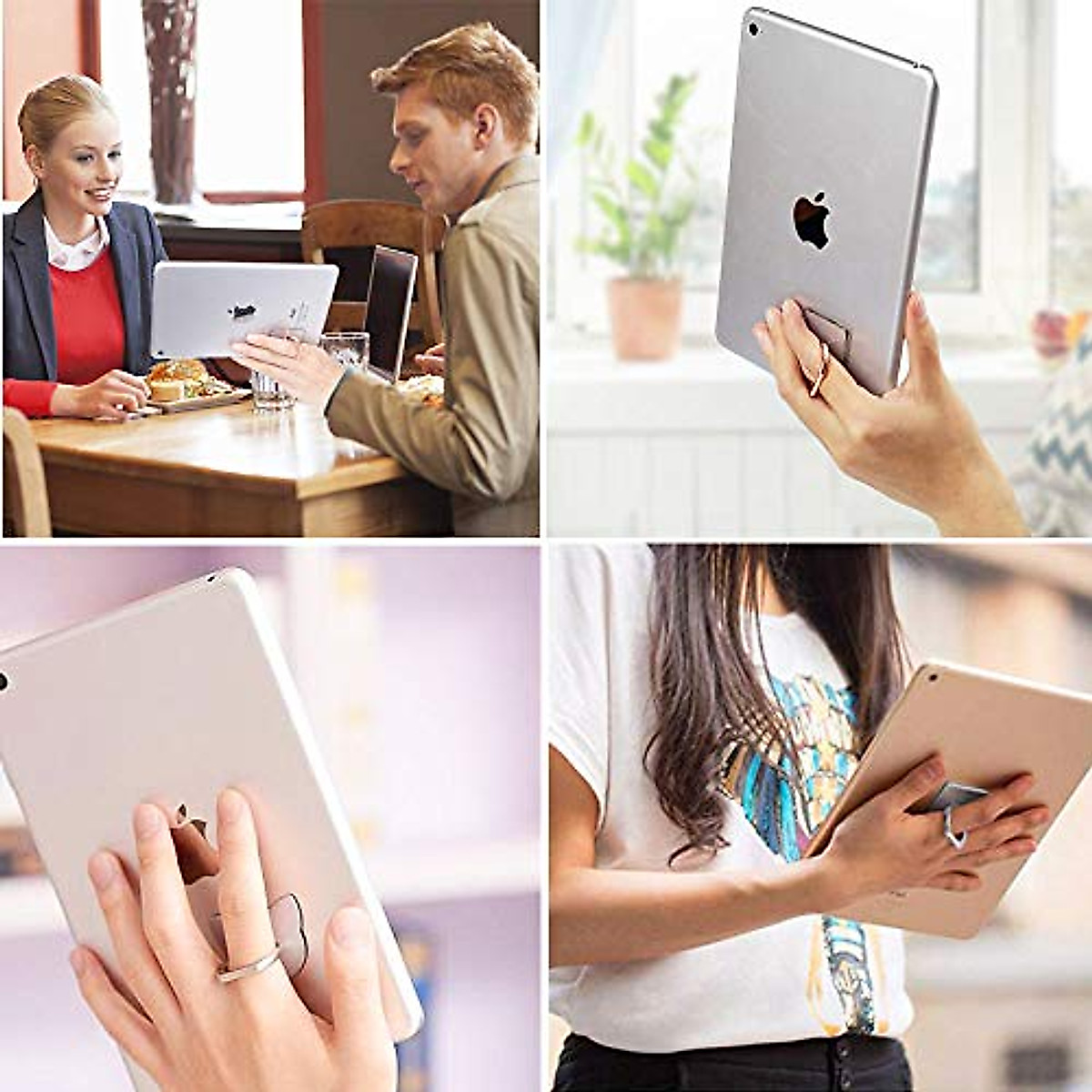 ZOSTLAND 3PCS Fairy Fat Monster Phone Ring, Universal 360°Adjustable Phone Case Finger Stand Holder Desk Stent Mount Car Hook Compatible with All iPhone 13 12 11 XS MAX X Plus iPad (Fox Puff Bear)