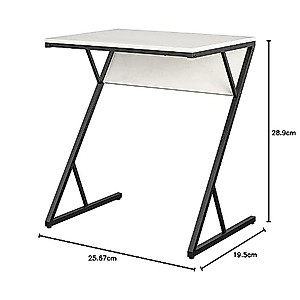 Novogratz Accent Table/Laptop Desk, Plaster/Gunmetal, (3076920COM)